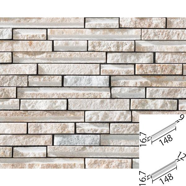 自然が生み出した複雑な色合いと、形状の凹凸が堂々とした外壁を演出します。