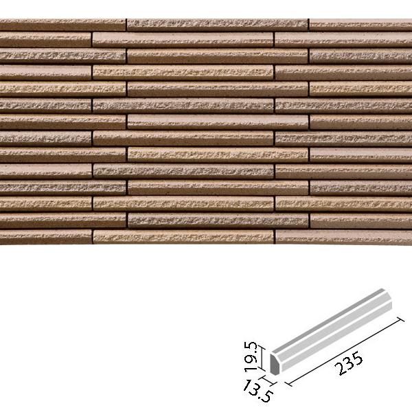 テーパーを取った割肌が織り成す、他にはない陰影感が大変印象的な外装壁タイルです。