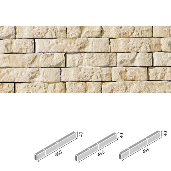 凸凹した形状と豊かな素材感で壁面に印象的な影が落ちるタイルです。やわらかな色合いで優しい印象に仕上がります。