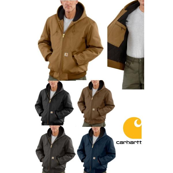 【商品名】USカーハート ダック アクティブ フード ジャケット フランネルライナー Carhartt 106673 - Duck Active Jacket旧品番 J140【カラー】Carhartt BrownBlackDark Brow...