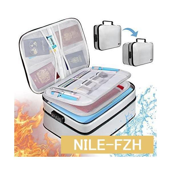 金庫耐火バッグ折りたたみ可能および拡張可能,オリジナルサイズ：36*27*6CM；拡張サイズ：36*27*16.5CM（大きサイズタイプ）。容量は拡張前の3倍。使用シーンや収納量に合わせて柔軟に切り替え可能。家庭用金庫 家庭用 耐火 耐水、...