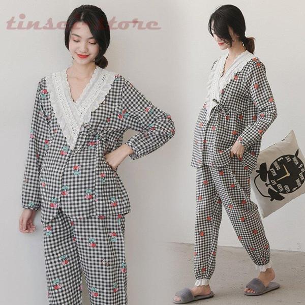 33【素材】：綿【カラー】：`チェック柄、イチゴ柄、チェリー柄【サイズ】：（約）*着丈： 68cm(M) 70cm(L) 72cm(XL)*袖丈：56cm(M) 57cm(L) 58cm(XL)*バスト：102cm(M) 108cm(L) ...