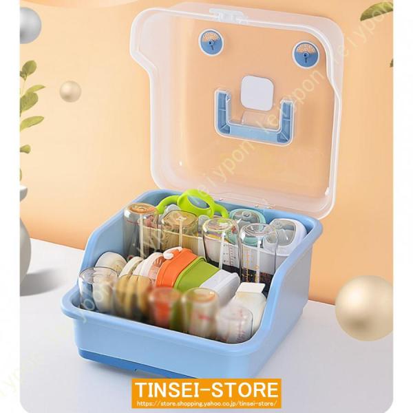 商品の説明簡単のカラフルでおしゃれな哺乳瓶乾燥ラックです。サイズ：A=35.5*35.5*24.5cm（スタンド棒*10、収納バスケット*1）。B=35.5*35.5*24.5cm（スタンド棒*10、収納バケツ*1）。具体的なデザインは製品...