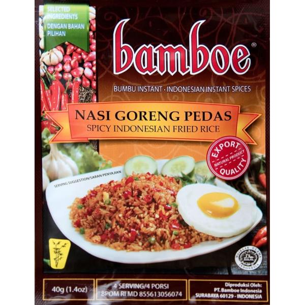 【発売日：2018年10月03日】【bamboe】Nasi Goreng Pedas インドネシア風辛口チャーハン - ナシゴレンプダスの素 / インドネシア料理、インドネシア、バリ、スープ、料理の素、ハラル bamboe（バンブー） イン...