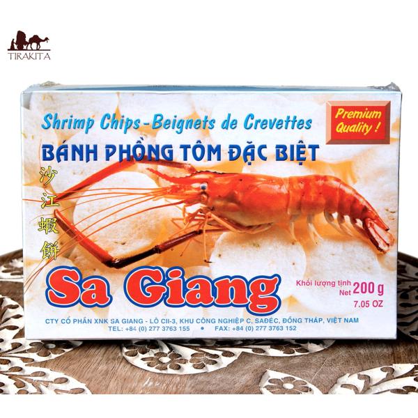 【発売日：2020年05月01日】ベトナム 海老せんべい 200g  - ピリ辛[Sa Giang] / えびせん、ベトナムお菓子、ベトナム食材、ベトナム、スナック、お菓子 Sa　Giang インド アジアの食材 【インドとアジアン食品・食材