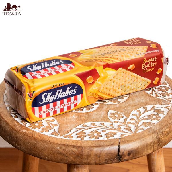 【発売日：2023年06月19日】クラッカー スカイフレーク　サンドクラッカースイートバターフレーバー  - SkyFlakes CRACKERS SANDWICH SWEET BUTTER[300g] / SkyFlakes、フィリピンお...