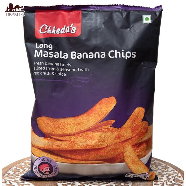 【発売日：2023年09月29日】小さなバナナを揚げてマサラ味に - Long Masala Banana Chips 170g【Chhedas】 / インド、お菓子、スパイシー、バナナ、マサラスナック Chheda's(チェーダズ) イン...