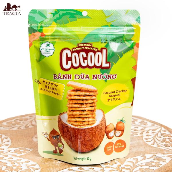 【発売日：2025年04月11日】ローストココナッツクラッカー オリジナル 50g【COCOOL】 / ベトナム、ココナッツ、ココナッツスナック、グルテンフリー、健康志向、ハラル食品 COCOOL(コクール) インド アジアの食材 【インド...