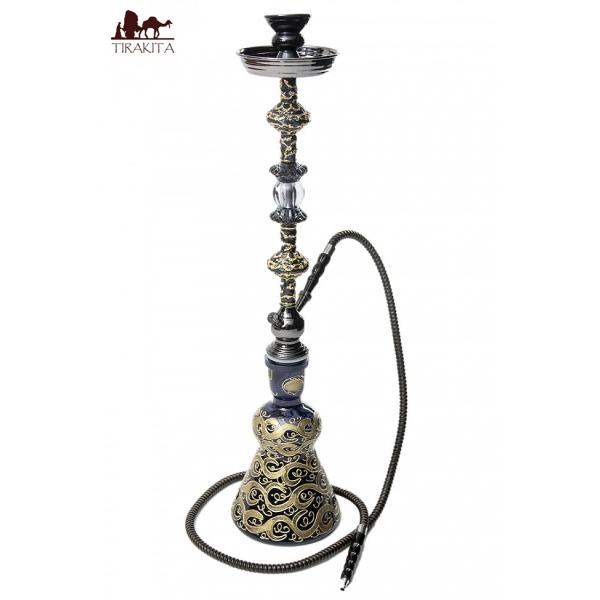 【発売日：2019年11月19日】シーシャ(水タバコ) 黒 【約82cm】 / シーシャ、水タバコ、水パイプ、水煙管、フッカー、ナルギレ、フレーバー、シーシャの炭、shisha、hookha、即納、フーカー  インドとアジア雑貨 【インドと...