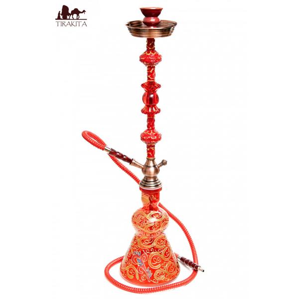 【発売日：2020年11月13日】シーシャ(水タバコ) 赤 【約82cm】 / シーシャ、水タバコ、水パイプ、水煙管、フッカー、ナルギレ、フレーバー、シーシャの炭、shisha、hookha、フーカー  インドとアジア雑貨 【インドとアジアン雑貨