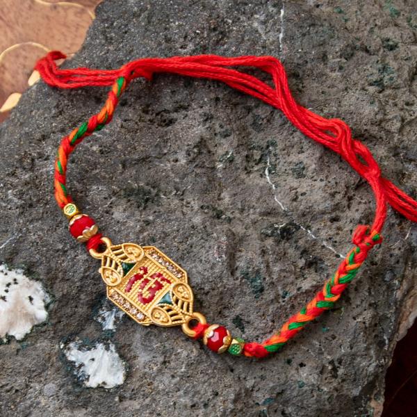 【発売日：2021年12月13日】ラーキー - インドの紐ブレスレット / ブレス、 ブレスレット、アンクレット、ラクシャバンダン、Rakhi Bandhan  アクセ 【インドとアジアのアクセサリー