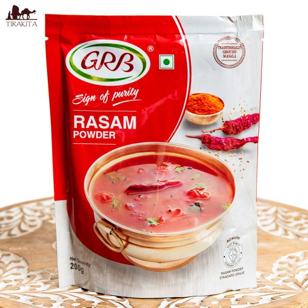 【発売日：2024年10月21日】ラッサムパウダー 南インドのスープをお手軽に 200g Rasam Powder【GRB】 / ティファン、イドゥリ、ドーサ、サンバル、チャトニ  インド アジアの食材 【インドとアジアン食品・食材