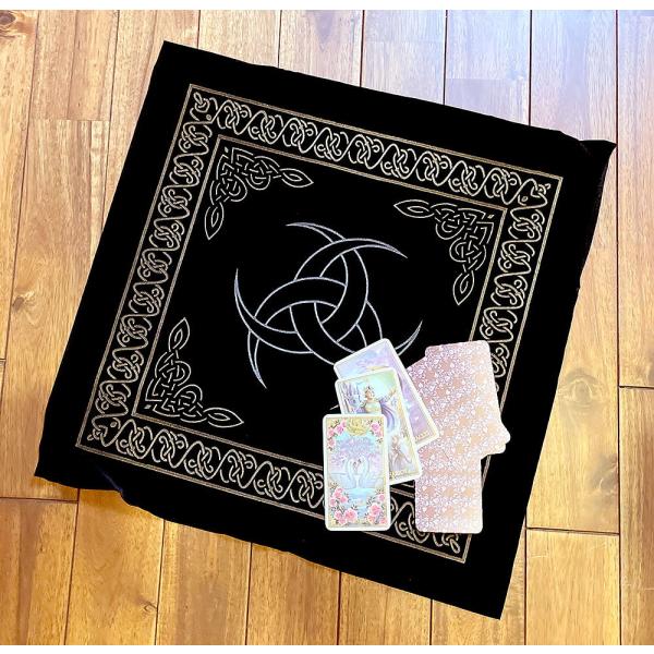 【発売日：2022年02月20日】タロットテーブル クロス（トリケトラ）- Tarot Table Cross (Triquetra)  / オラクルカード、占い、カード占い、タロット、ルノルマン、レノルマン、Lenorman、オラクル、ダ...