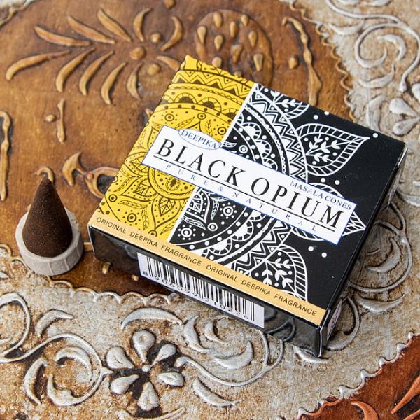 【発売日：2021年11月24日】Deepika コーン香 Black Opium / Deepika、お香、インセンス、インド香、レア  お香 【インドとアジアのお香
