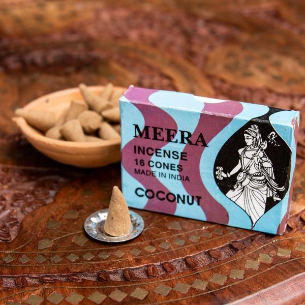 【発売日：2022年06月03日】Meera コーン香 Coconut （ココナッツ）の香り / Meera、Mirabai、インセンス、お香、香、コーン香 Gulabsingh Johrimal お香 【インドとアジアのお香