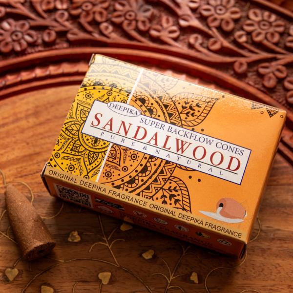 【発売日：2024年01月09日】Deepika backflow 流川香 倒流香 コーン香 Sandal Wood / Deepika、お香、インセンス、インド香、レア，流川香，倒流香，backflow cones，  お香 【インドとア...