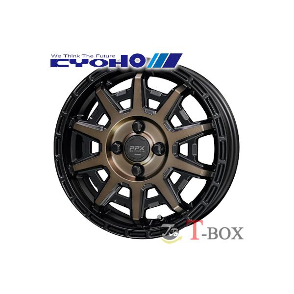 共豊 PPX D10XKYOHO PPX D10X■サイズ14 4.5 +48 4/100ボア径67.1■カラーBPBR ブラックポリッシュマットブロンズクリア■付属品キャップ、バルブ■主な適合車種軽カー全般スペーシア / ソリオ / ハス...
