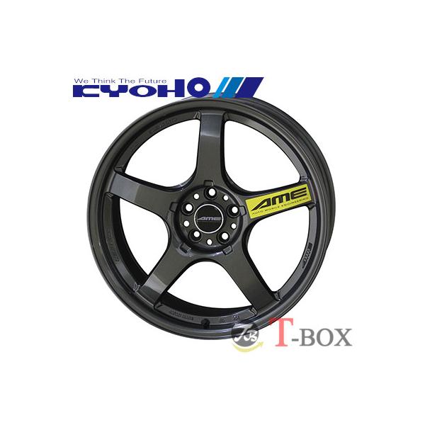 KYOHO TRACER GT-V共豊 トレーサー GT-V■サイズ18 9.5 +22 +30 +38 +45 5/114.3ボア径73.1■カラーBLACK ガンブラック■付属品アルミバルブ、センターキャップ、AMEスポークステッカー■...