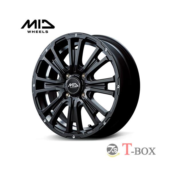 ■ホイールMARUKA MID GARCIA SS REVOLVER KCマルカ MID ガルシア SS リボルバー KC■サイズ14 4.5 +45 4/100ボア径67.1■カラーセミグロスブラック/アンダーカットDC■付属品センターキ...