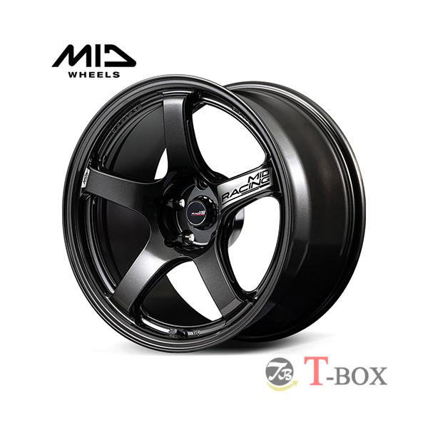 ■ホイールMARUKA MID RACING R50 EVO / マルカ MID レーシング R50 EVO■サイズ17 7.5 +45 4/100ボア径67.1■カラーBLM ブラックメタリック■付属品センターキャップ、エアバルブ、ステッ...