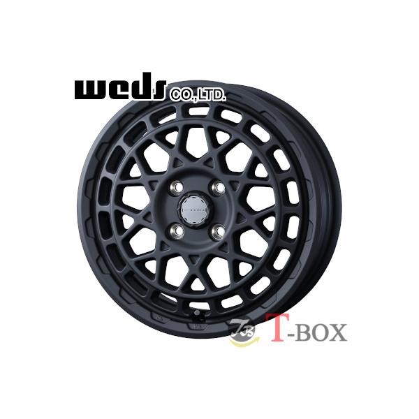 WEDS ADVENTURE MUDVANCE X Type M(ウェッズ アドベンチャー マッドヴァンス エックス タイプエム)■ホイールサイズ14 4.5 +45 4/100■カラーFULL MAT BLACK ( フルマットブラック ...