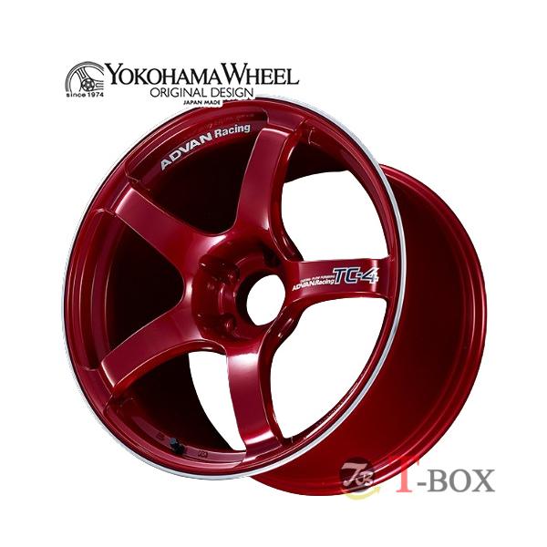 ■ホイールYOKOHAMA WHEEL ADVAN Racing TC-4 / ヨコハマホイール アドバンレーシング TC-4■サイズ15 6.5 +40 4/100ボア径63■カラーCRR レーシングキャンディ−レッド＆リング■付属品スポ...