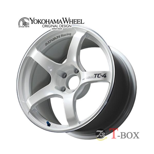 ■ホイールYOKOHAMA WHEEL ADVAN Racing TC-4 / ヨコハマホイール アドバンレーシング TC-4■サイズ15 5.5 +45 4/100ボア径63■カラーWMR レーシングホワイトメタリック&amp;リング■付...
