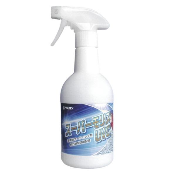 リスロン　スーパーモリスUVC 500ml■商品説明■紫外線吸収剤配合の高機能コーティング剤です。●密着性・耐久性・光輝性の向上●あらゆる素材の適合●ツルツル感抜群の仕上がり●簡単施工で撥水・防汚加工　■用途■車両のボディー等の外装全般、ダ...