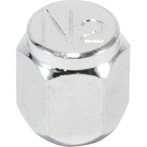 ●窒素バルブキャップ●N2刻印カラー：シルバー材質：真鍮入数：100個