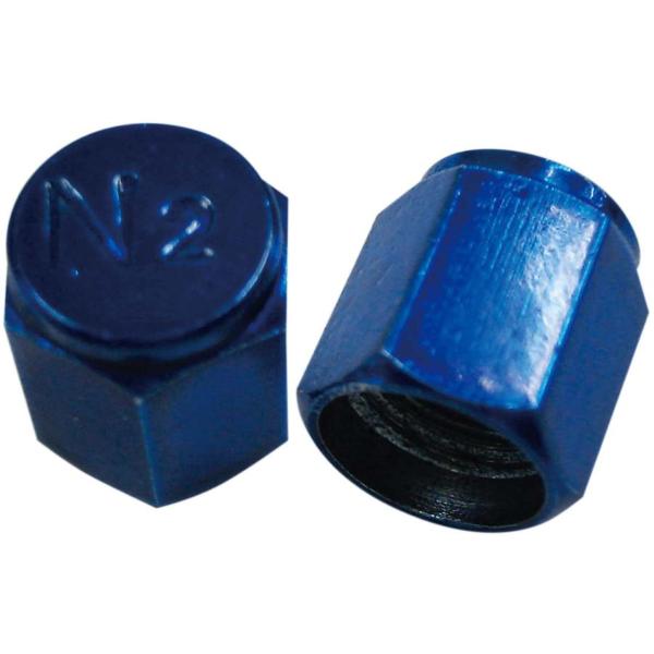 ●窒素バルブキャップ●N2刻印カラー：ブルー材質：真鍮入数：100個