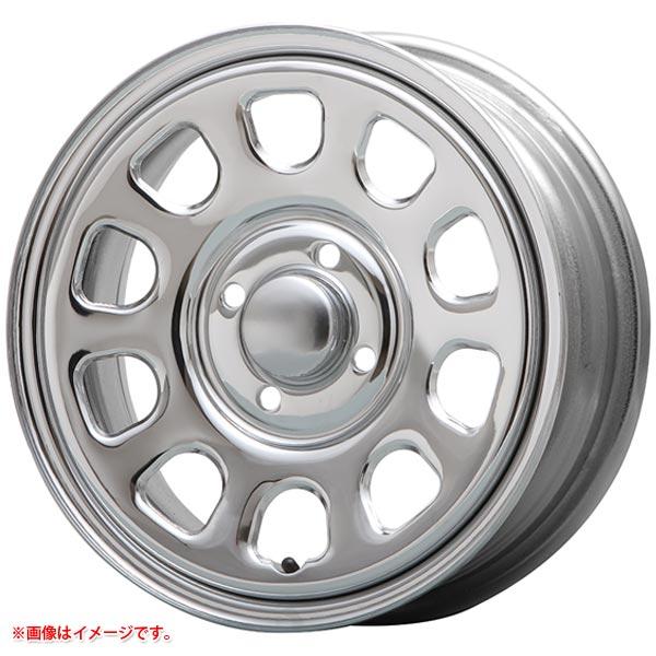 国産車用 新品ホイール1本の価格です。ホイールカラー設定：クロームホイール構造：1ピースセンターキャップ：付属ナット：無しホイール穴数/PCD設定：4/100※サイズ設定により、穴数・デザインが画像と異なります。■送料2本以上のご注文で1本...
