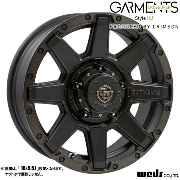 【通販限定価格】[ メーカー名 ]：Weds(ウェッズ)[ 商品名 ]：CROSS OVER GARMENTS Style U(クロスオーバーガーメンツ スタイルユー)[ 設定 ] ：16×5.5 インセット+22 孔数：5 P.C.D：1...