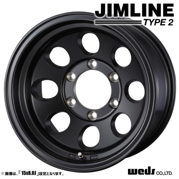 【通販限定価格】[ メーカー名 ]：Weds(ウェッズ)[ 商品名 ]：JIMLINE TYPE2(ジムライン タイプツー)[ 設定 ]：15×8.0J インセット-28 孔数：6 P.C.D：139.7[ カラー ]：マットブラック [ ...