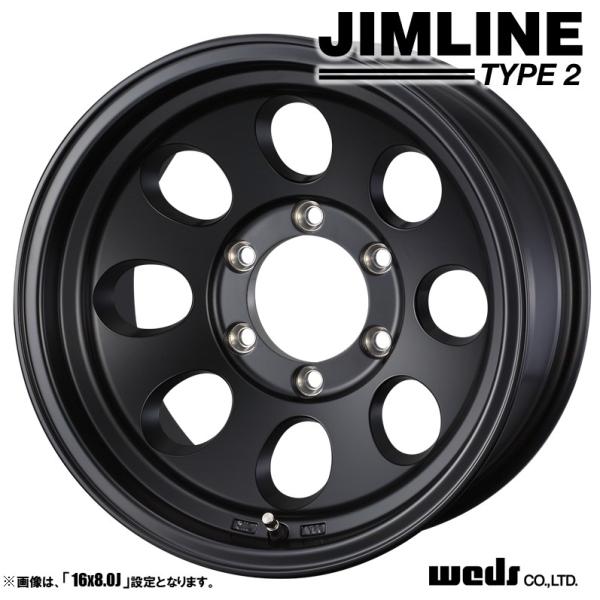 【通販限定価格】[ メーカー名 ]：Weds(ウェッズ)[ 商品名 ]：JIMLINE TYPE2(ジムライン タイプツー)[ 設定 ]：16×8.0J インセット+0 孔数：6 P.C.D：139.7[ カラー ]：マットブラック [ ハ...