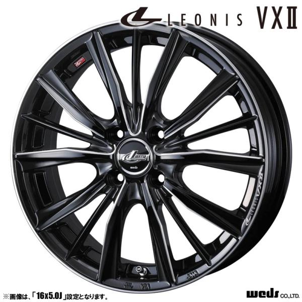 [ メーカー名 ]：Weds (ウェッズ)[ 商品名 ]：LEONIS VX2(レオニス ブイエックスツー)[ 設定 ]：16×5.0J インセット+45 孔数：4 P.C.D：100[ カラー ]：BK/SC(ブラック/SCマシニング)[...