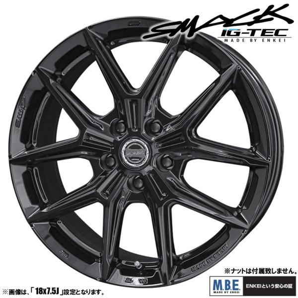 【通販限定価格】[ メーカー名 ]：共豊コーポレーション[ 商品名 ]：SMACK IG-TEC(スマック アイジーテック)[ 設定 ]：17×6.5J インセット+40 孔数：5 P.C.D：114.3[ カラー ]：グロスブラック[ 最...