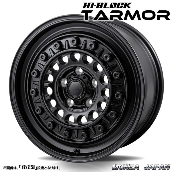 【通販限定価格】[ メーカー名 ]：ジャパン三陽[ 商品名 ]：HI-BLOCK TARMOR(ハイブロック ターマー)[ 設定 ]：15×5.5J インセット+38 孔数：5 P.C.D：100[ カラー ]：サテンブラック[ 規格 ]：...