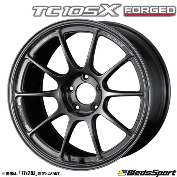 [ メーカー名 ]：Weds (ウェッズ)[ 商品名 ] WedsSport TC105X FORGED(ウェッズスポーツ ティーシーイチマルゴエックス フォージド)[ 設定 ]：17×7.5J インセット+44 孔数：5 P.C.D：10...