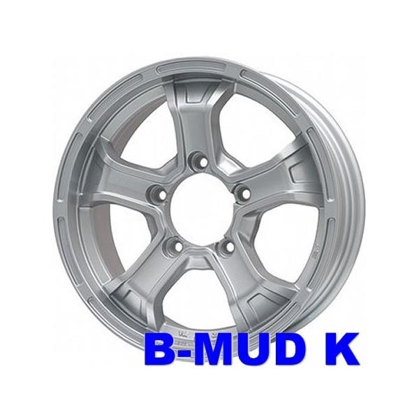 ●メーカー名：BIGWAY/ビッグウェイ●ホイール名：B-MUD K/ビーマッド K●サイズ：15X5.5J　5穴　PCD：139.7●インセット：05●カラー：シルバー●4枚セット価格です。●送料　Ｂサイズ※沖縄、離島は別途送料になります...