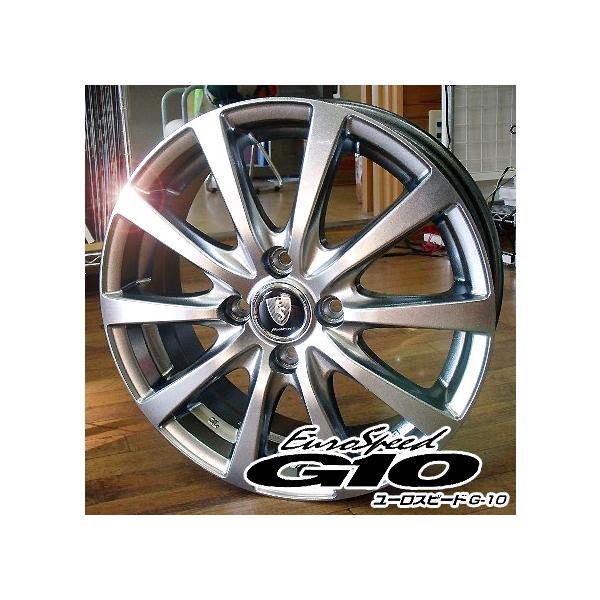 ※画像はイメージになります●メーカー名：MANARAY SPORT/マナレイスポーツ●ホイール名：EUROSPEED G10/ユーロスピードG10●サイズ：14X4.5J　4穴　PCD：100●インセット：45●カラー：メタリックグレー●セ...