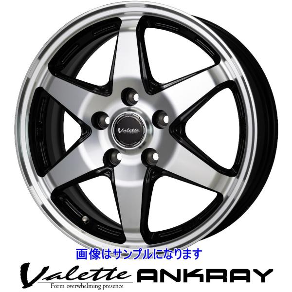 ○HOTSTUFF ホットスタッフ　Valette ヴァレット ANKRAY アンクレイ○スペック　16インチ6.0J+40 5穴/PCD114.3　ハブ高 52.0mm ハブ径 73φ　ブラックポリッシュ（BK/P）○アルミホイール4本(...