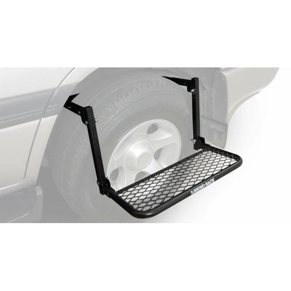 【品番】RWSRHINO WHEEL STEPライノラック ホイールステップ簡単に取り付けられていつでも便利なアイテム。両足を乗せられるほどワイドなステップで、ルーフラック、ラゲッジキャリア、トレイなど、ルーフへの荷物の積み下ろしが簡単で安...