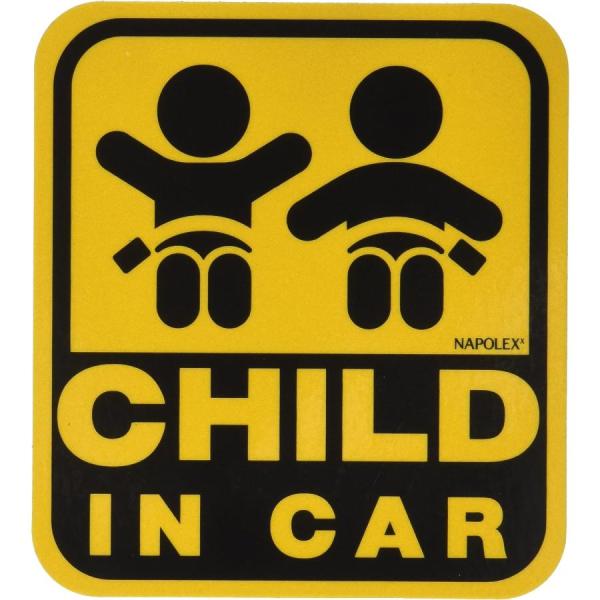 SF-33 セーフティーサインマグネットステッカー●外貼りタイプのマグネットステッカー、取り付け取りはずしが簡単です。●夜間でもはっきり見える反射シートを採用。●外貼り　マグネットタイプカラー仕様：CHILD IN CARパッケージサイズ：...