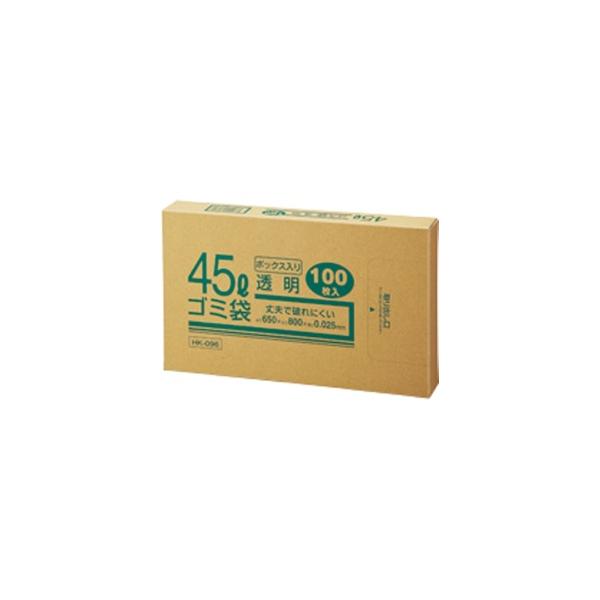 クラフトマン 業務用透明 メタロセン配合厚手ゴミ袋 45L BOXタイプ HK-096 (300枚：1箱100枚×3)【低密度ポリエチレン（ツルツル）】無色透明で厚みのあるタイプ。１枚ずつ取り出せる箱入！【仕様】容量 45L色 無色透明寸法...