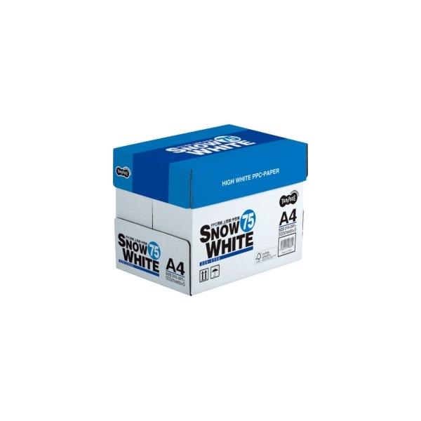 注文集中 配送予定日からお届けまでに１日〜３日以上かかる場合がございます白色度９３％、厚さ１０４μmの高白色厚手のコピー用紙ＳnowWhite７５ Ａ４判。両面印刷の紙詰まりや裏写りにお困りの方はお試しください。メーカー便はＢtoＢ専用&l...