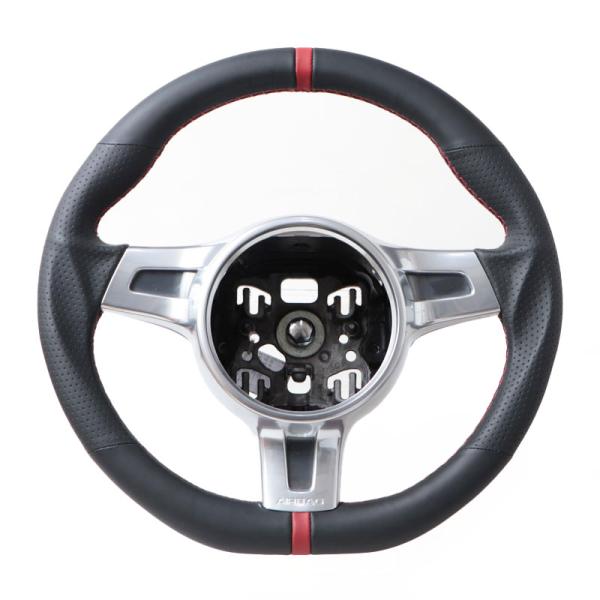 【商品説明】台湾メーカーTISSOの商品で、各国ディラー、各ショップにて採用されており安心と信頼のあるステアリングです。純正ステアリングと加工なく交換してご使用いただけます。【素材・特徴】ブラックパンチングナッパレザー：ブラックナッパレザー...
