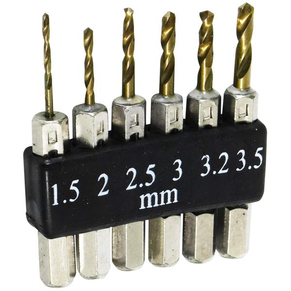 【商品名】　SUN UP ショートドリルセット7 ステンレス用 6PC 【商品説明】　・1.5mm,2mm,2.5mm,3mm,3.2mm,3.5mm,の6本セットです。・クロスシンニング加工で、穴あけ始めの食い付きがとても良いです。・ステ...