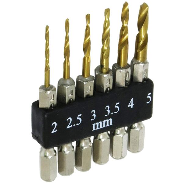 【商品名】　SUN UP ショートドリルセット8 下穴ドリル 6PC 【商品説明】　・2mm,2.5mm,3mm,3.5mm,4mm,5mmの6本セットです。・テーパー形状なので、木ネジの下穴あけなどに便利です。・ドリルの溝に切り屑が詰まる...