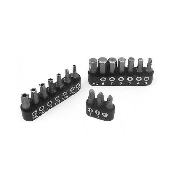 【商品名】　(STRAIGHT/ストレート) ビットセット 17ピース 12-906 【商品説明】　・[差込みサイズ] 1/4"(6.3mm)・[材質] クロームバナジウム鋼 【サイズ】　高さ : 1.70 cm　横幅 : 10.30 cm...
