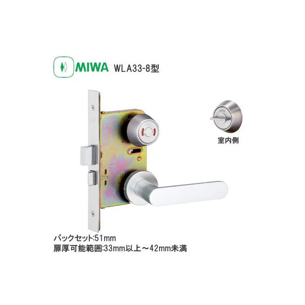 美和ロック 木製ドア用レバーハンドル錠 非常開装置付表示装置の通販価格と最安値
